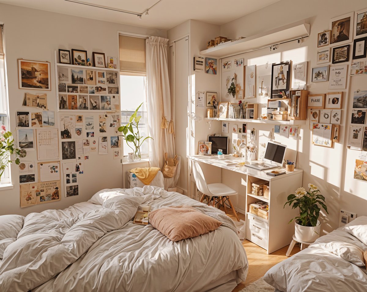 Dorm Room with Personalized Decorations - Design Ideas AI