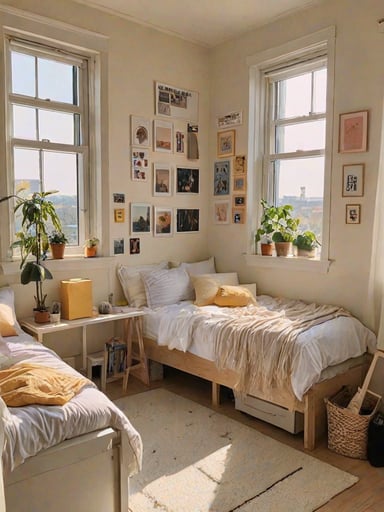 Dorm Room with a City View - Design Ideas AI