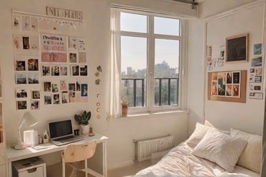 Dorm Room with a City View - Design Ideas AI