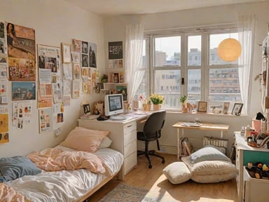 Dorm Room with Sunlit Windows - Design Ideas AI